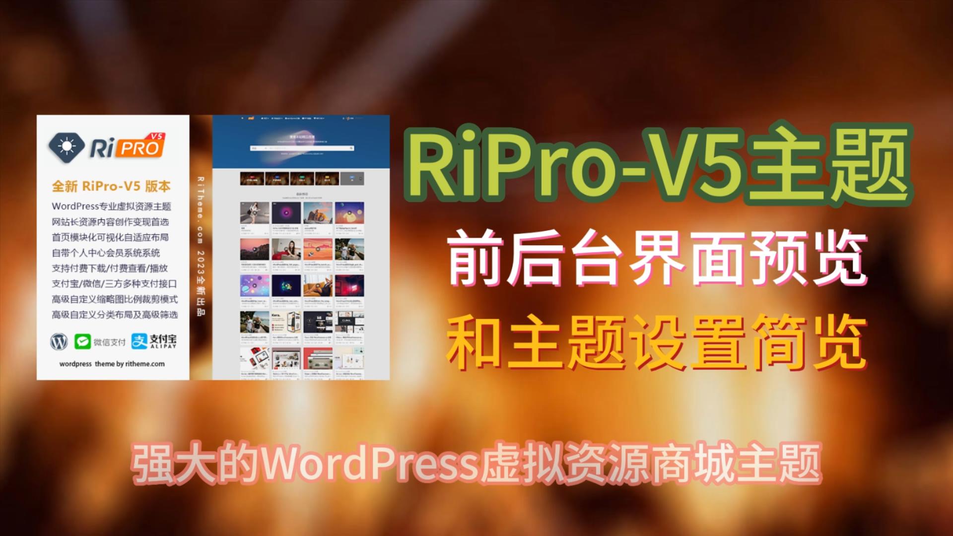 RiPro主题_资源站首选优质内容变现主题实践